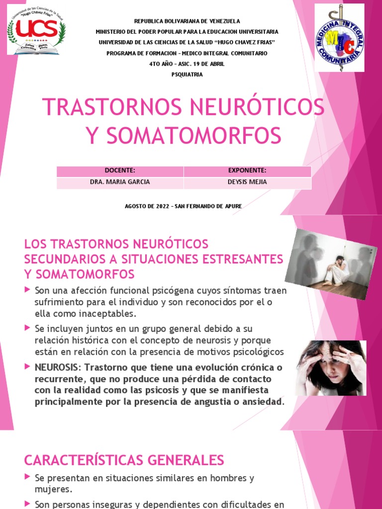 TRASTORNOS NEURÓTICOS Y SOMATOMORFOS - Deysis | PDF | Neurosis | Ansiedad