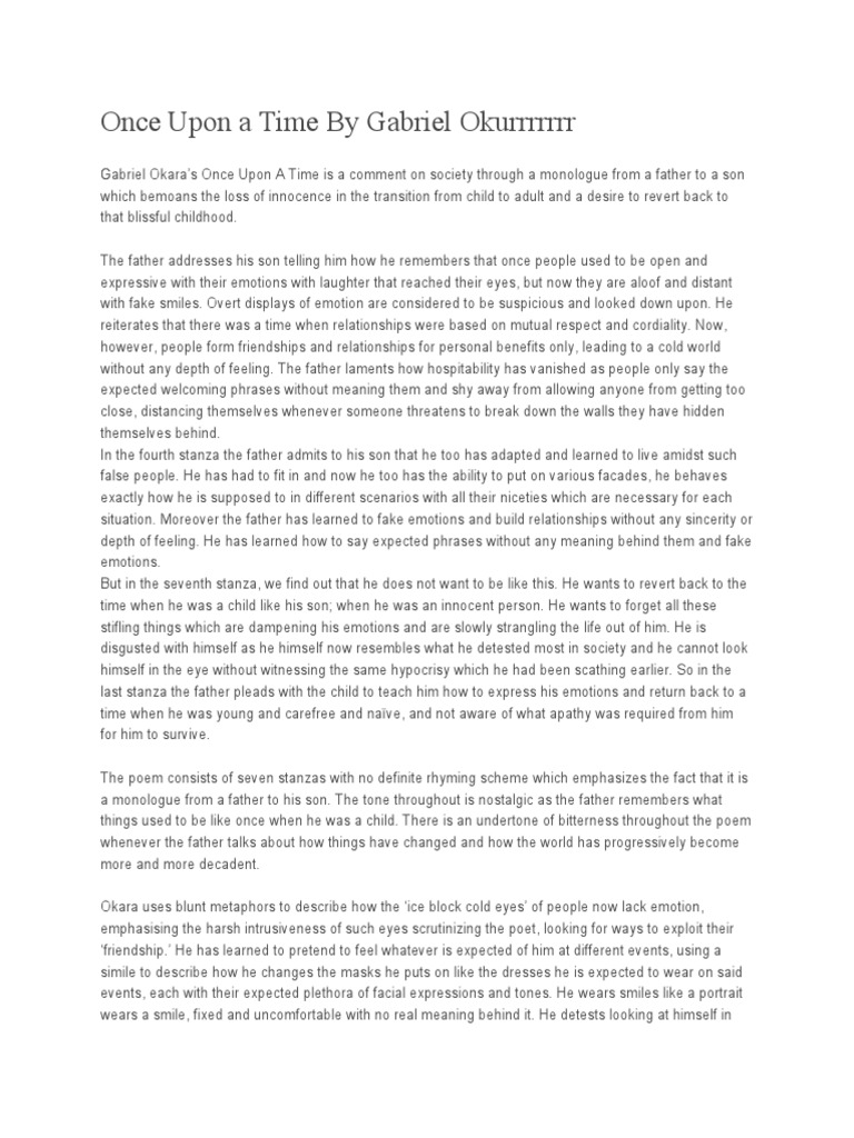 Once Upon A Time by Gabriel | Download Free PDF | Poetry | Psychology