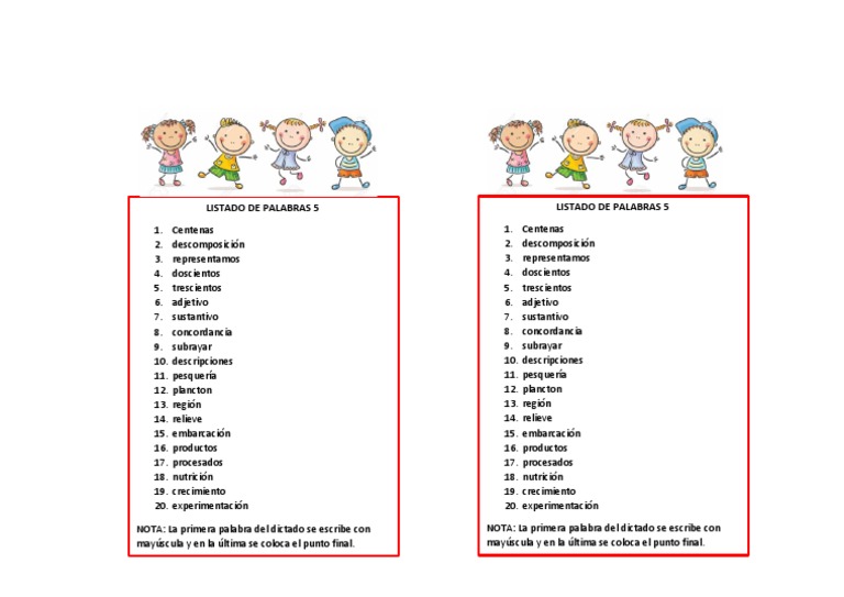 Lista de Palabras 5 | PDF