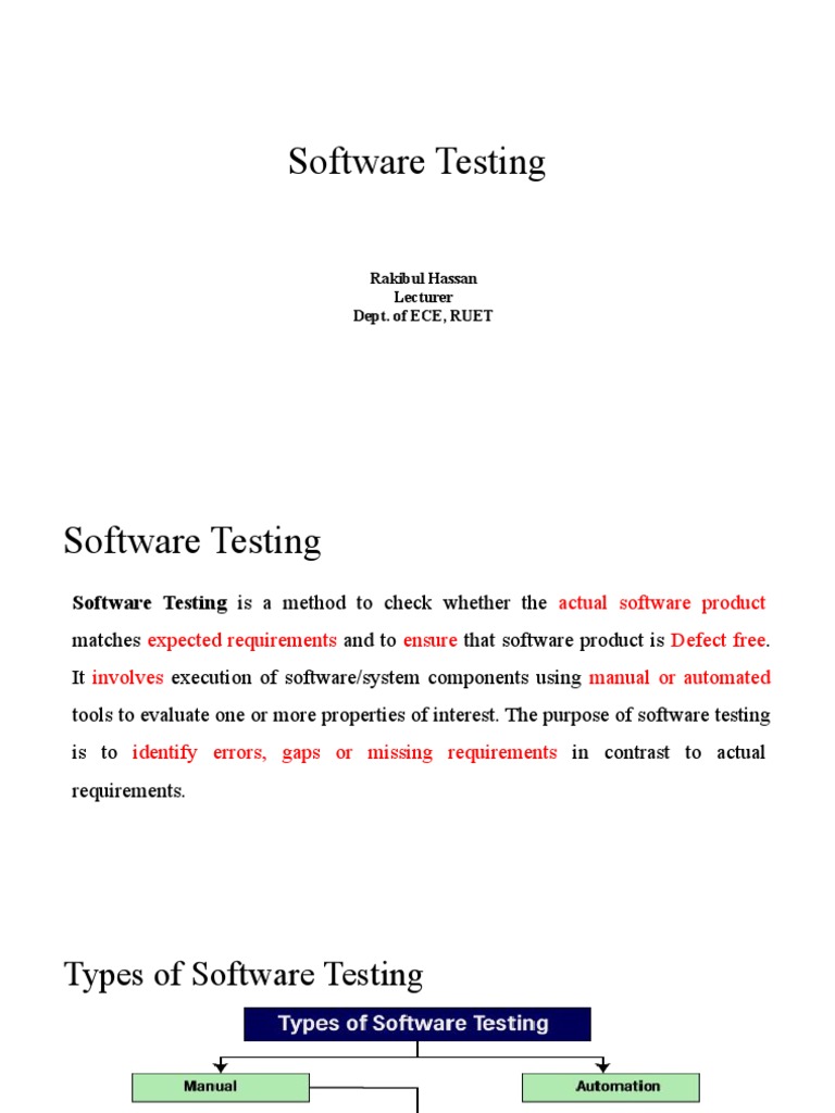 Software Testing | PDF | Software Testing | Software