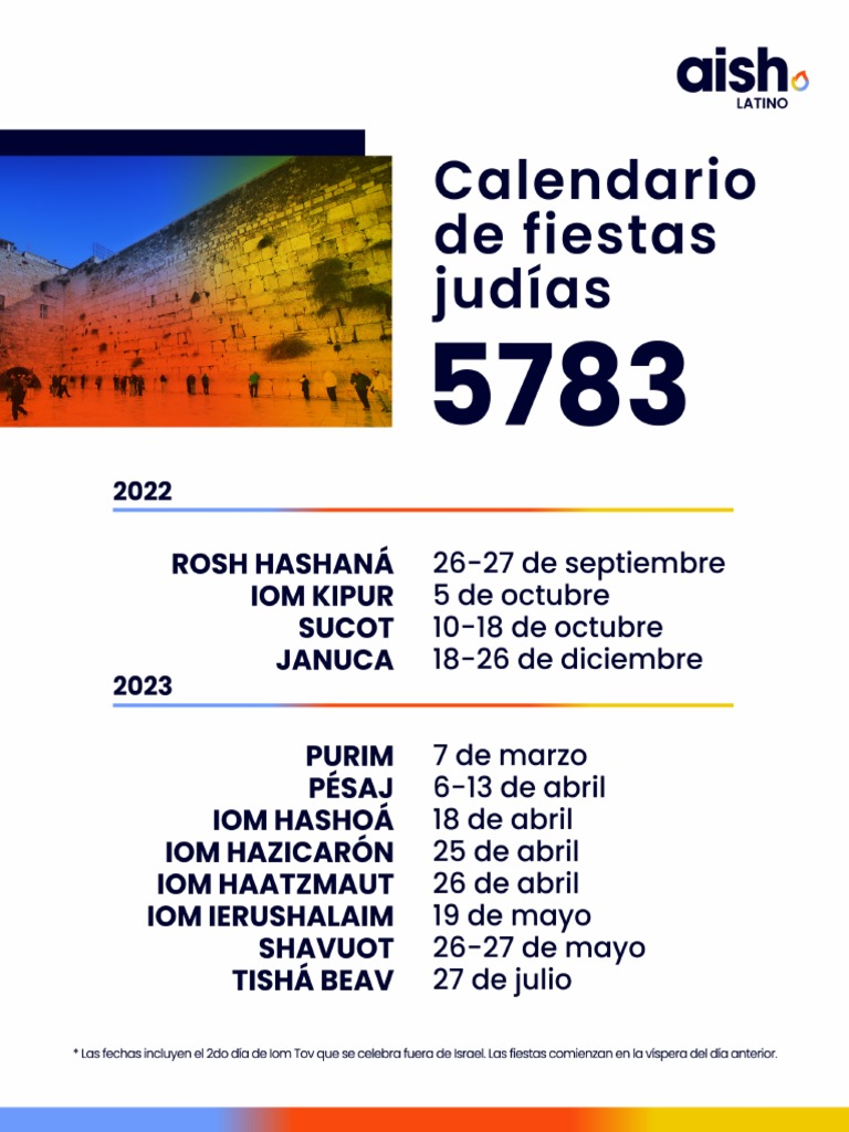 Calendario Judio 2022 2023 | PDF