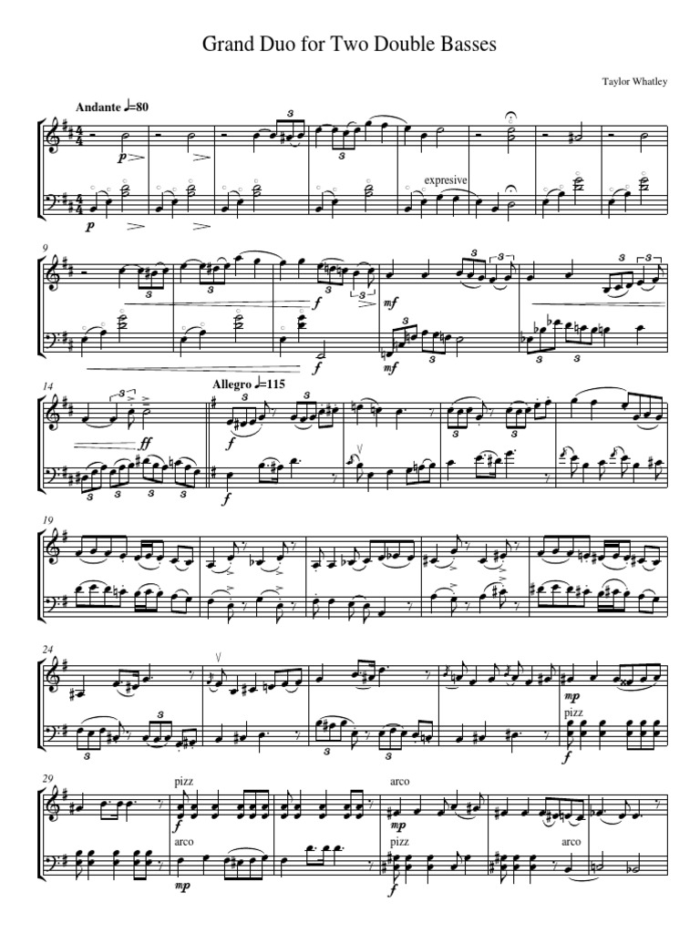 Imslp359793 Pmlp581150 Two Basses | PDF | Musical Compositions | Music ...