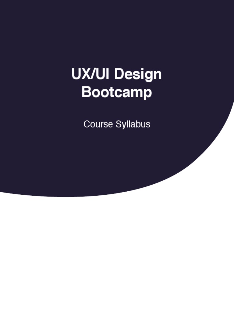 60c8ffe70361514296c2f34a - UX-UI Design Bootcamp Syllabus | PDF | Design | Usability