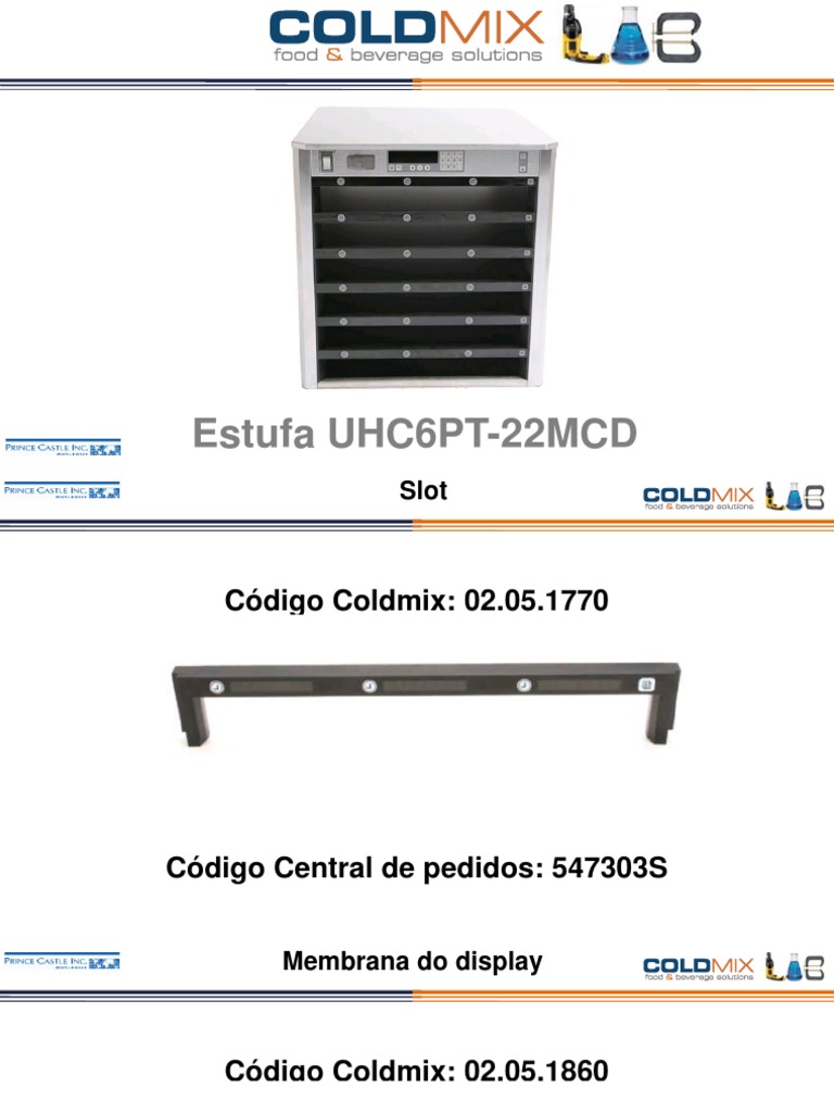 Catálogo - Prince Castle - UHC6PT-22MCD (Estufa) | PDF