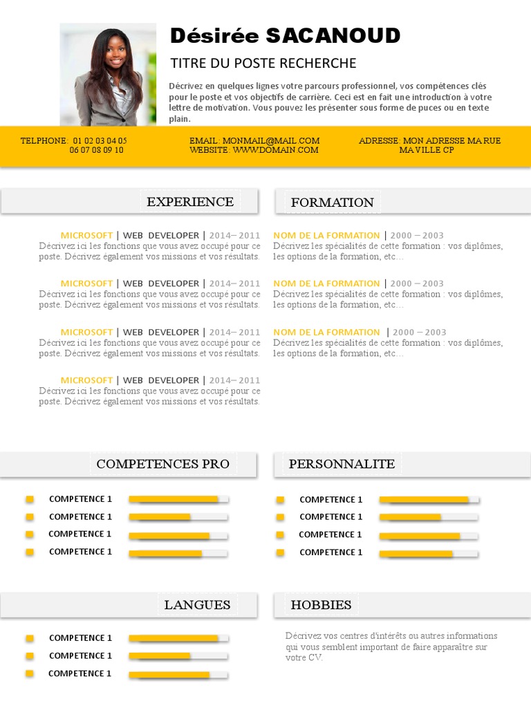 CV 8 | PDF | Internet | Internet et Web