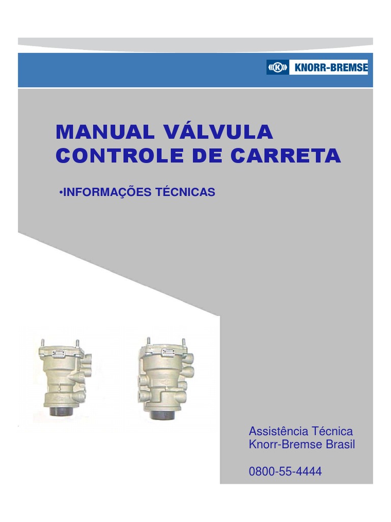 Manual Valv Controle de Carreta | PDF | Freio | Válvula