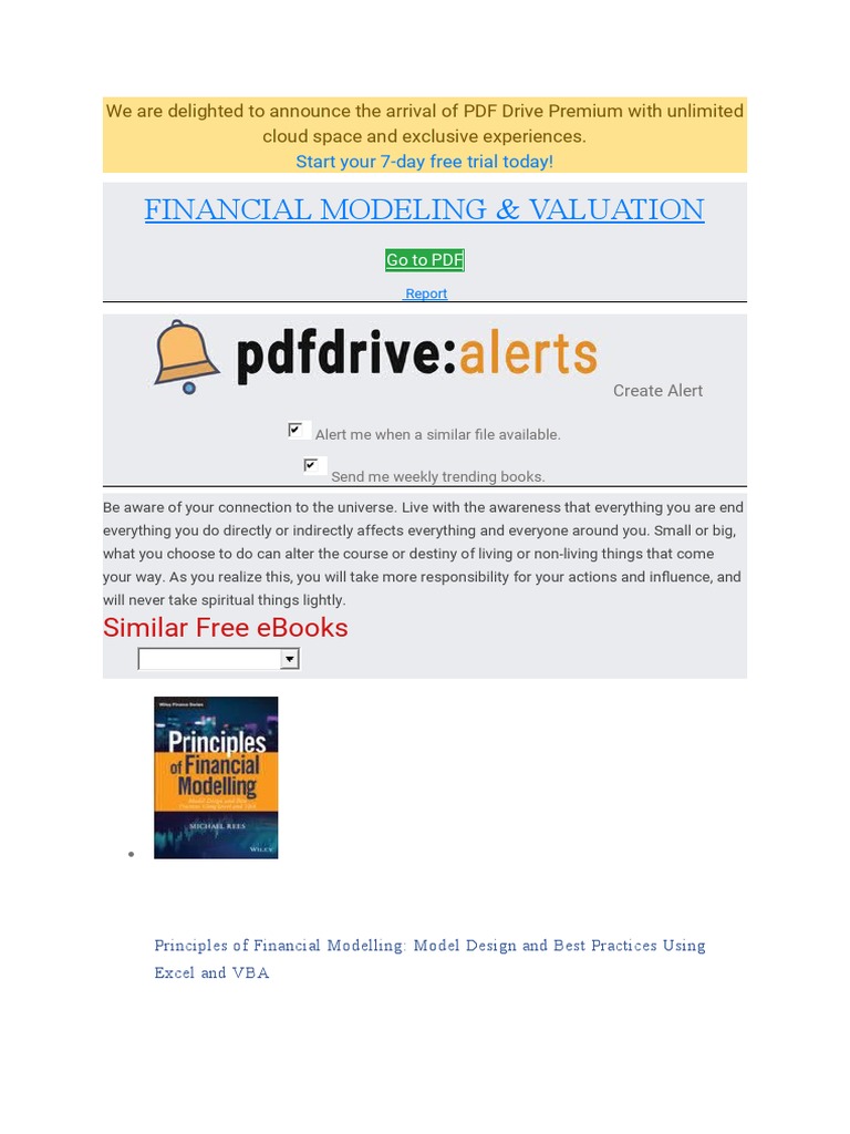 Web Pge | PDF | Microsoft Excel | Financial Modeling