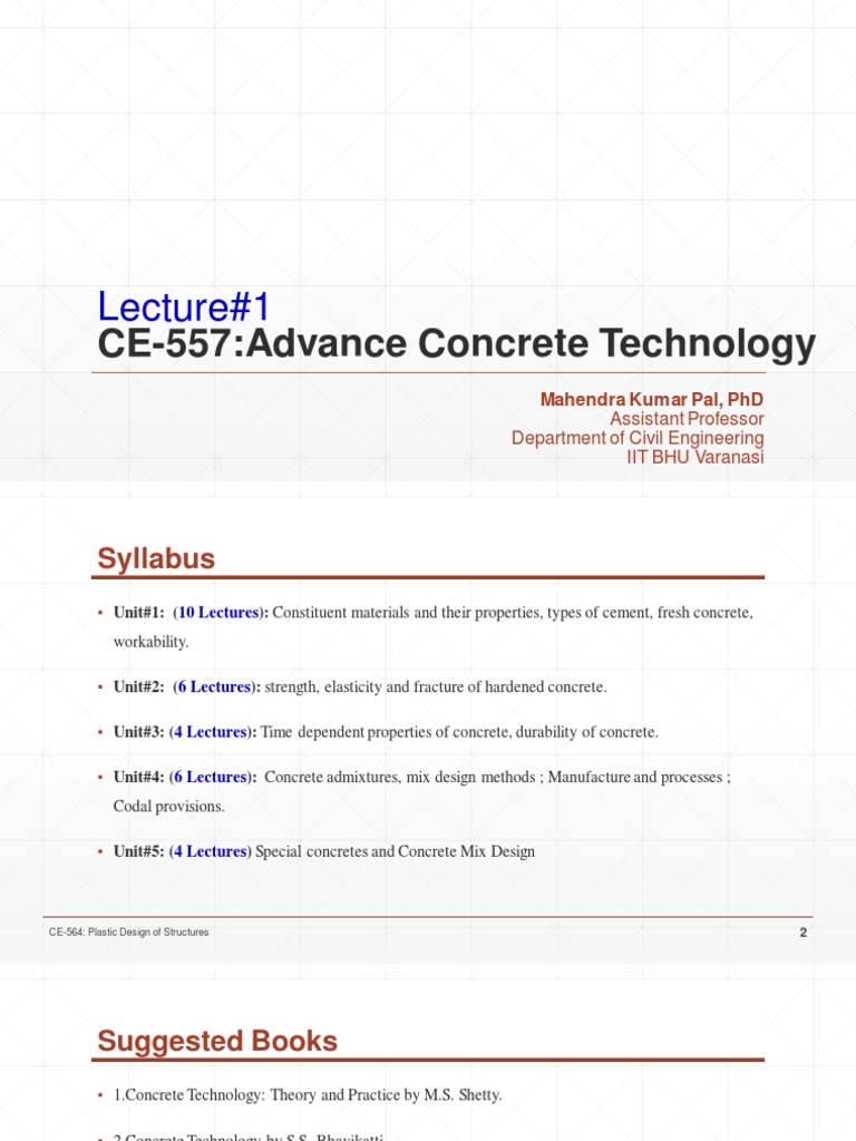 An Introduction to Advanced Concrete Technology | PDF | Concrete | Cement