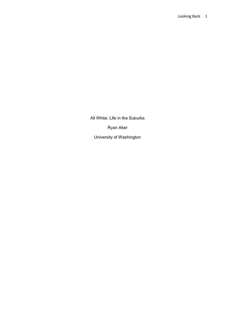Looking Back Paper | PDF | Social Science | Mystery, Thriller & Crime ...