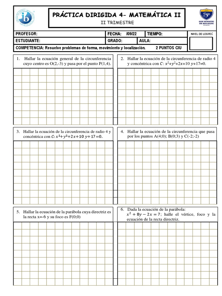 Practica Dirigida 4-Matematica II | PDF