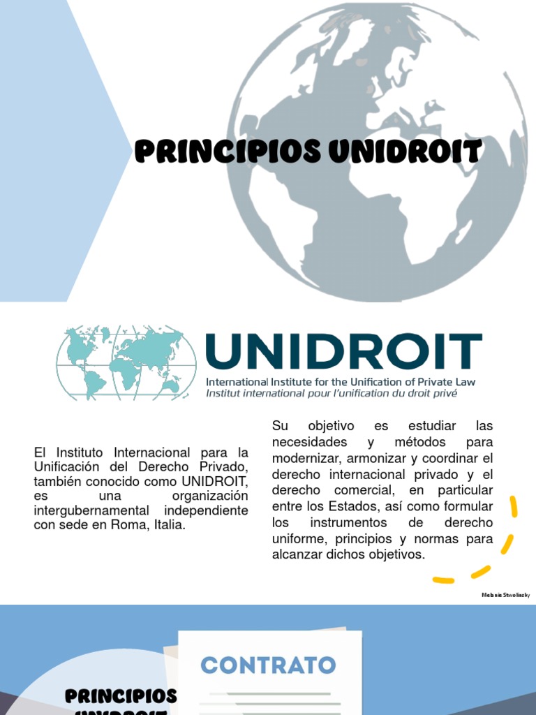Presentación Principios UNIDROIT | PDF