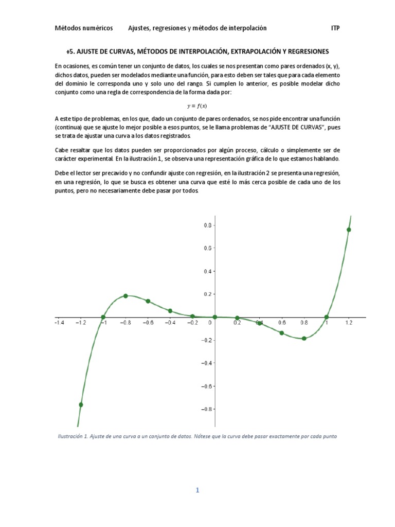 Métodos Numéricos: Ajuste e Interpolación | PDF | Análisis numérico | Ecuaciones