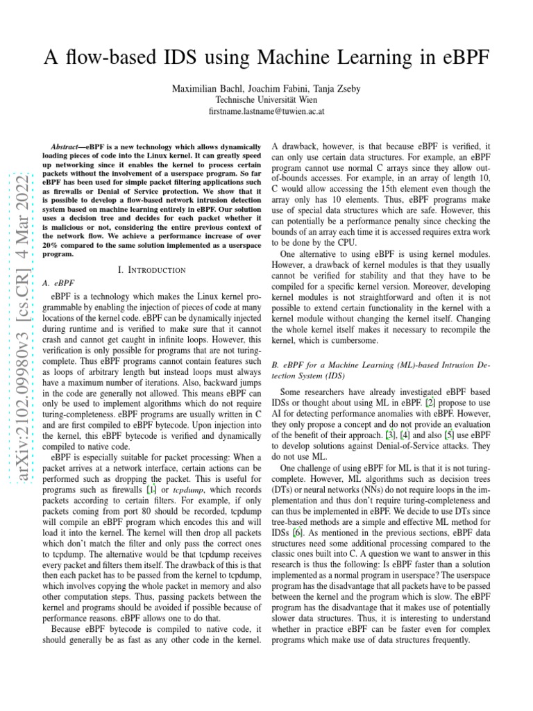 IDS eBPF | PDF | Port (Computer Networking) | Computer Network