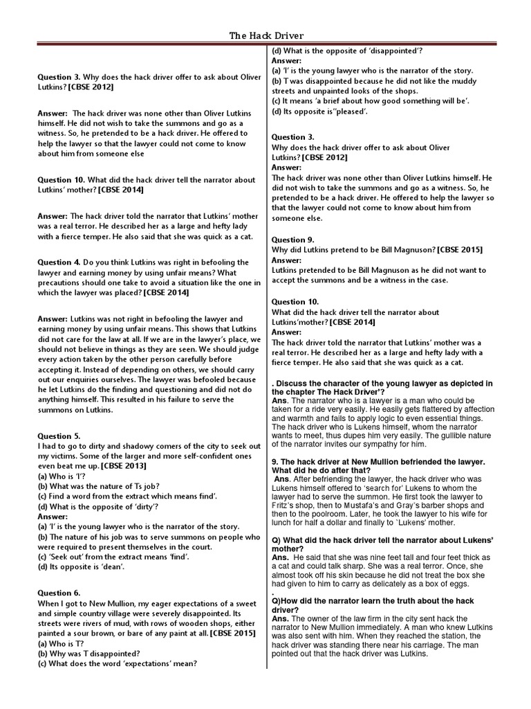 The Hack Driver | PDF