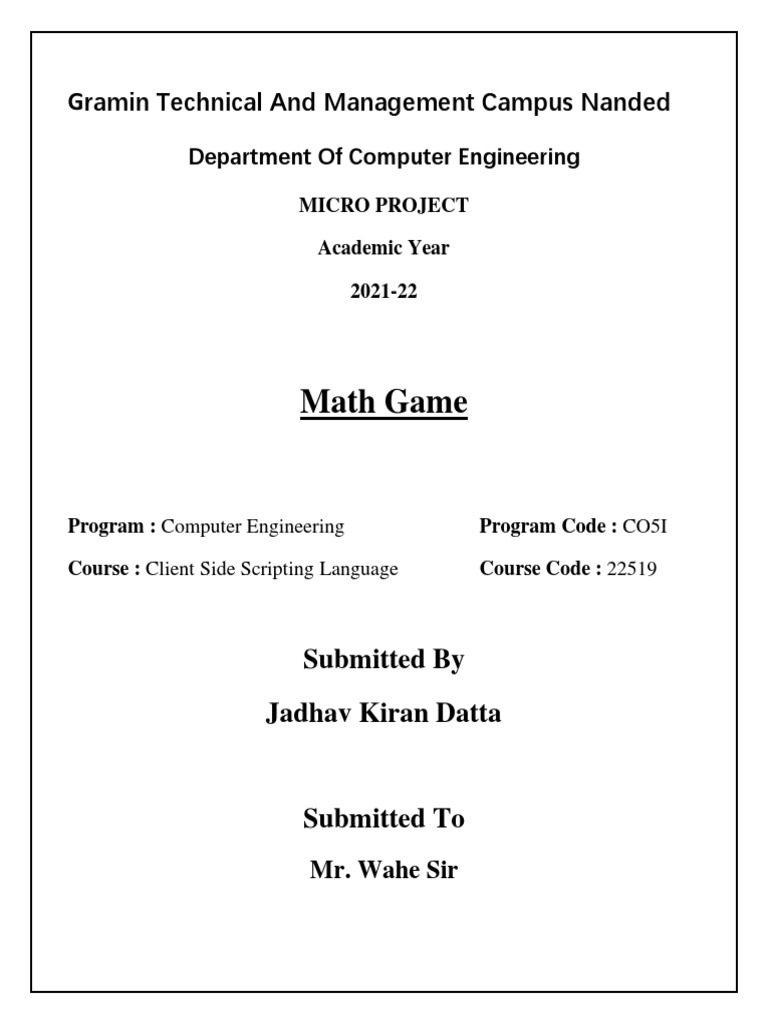 Microproject Of CSS | PDF | Computer Programming | Software Development
