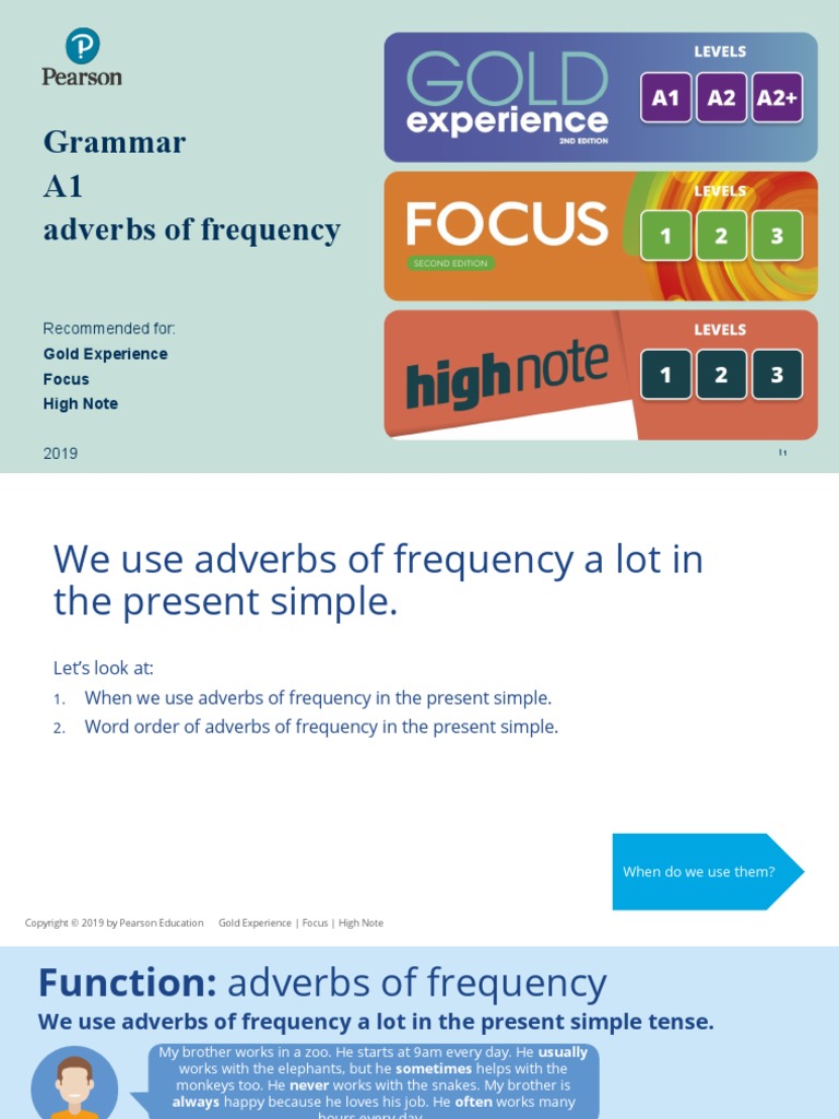 Grammar A1 - 3 Adverbs of Frequency | PDF | Adverb | Verb