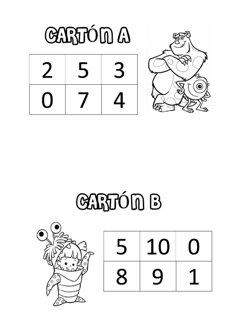 Bingo de Las Sumas y Restas Hasta El 10 | PDF