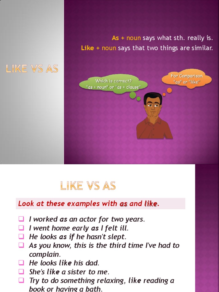 DC3 Unit 1, As and Like | PDF | Adjective | Noun