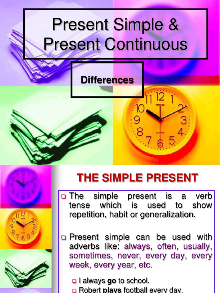 Present Simple vs. Present Continuous | PDF | Verb | Linguistics