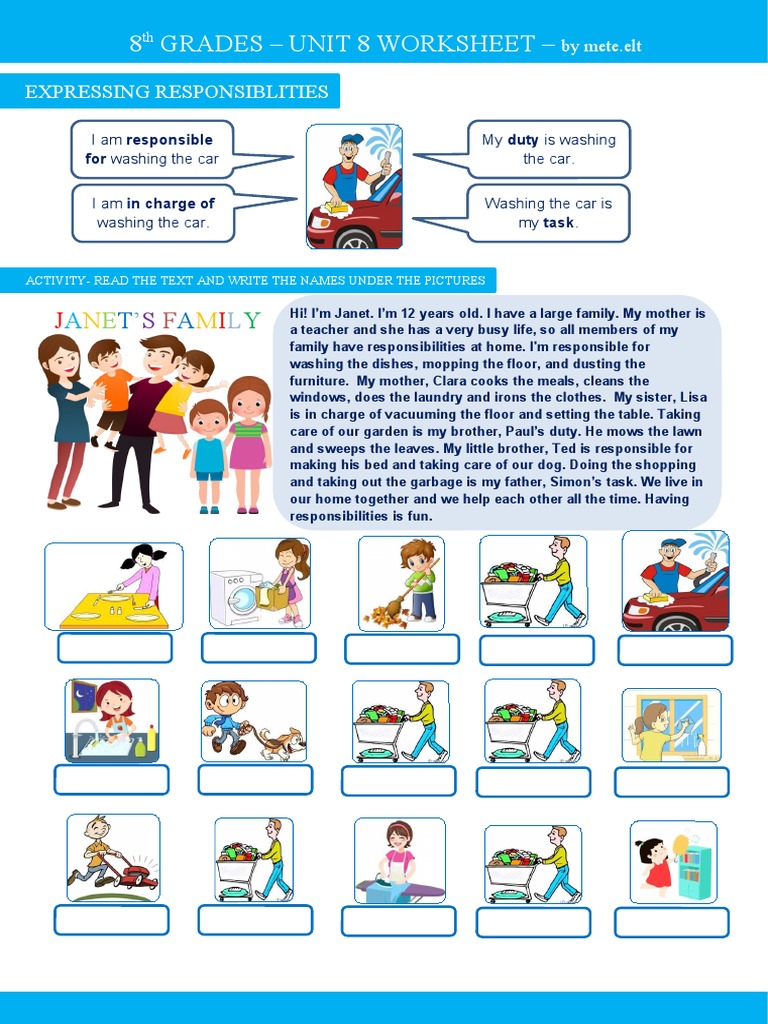 8th Grades-Unit 8 Worksheet - by Mete - Elt | PDF