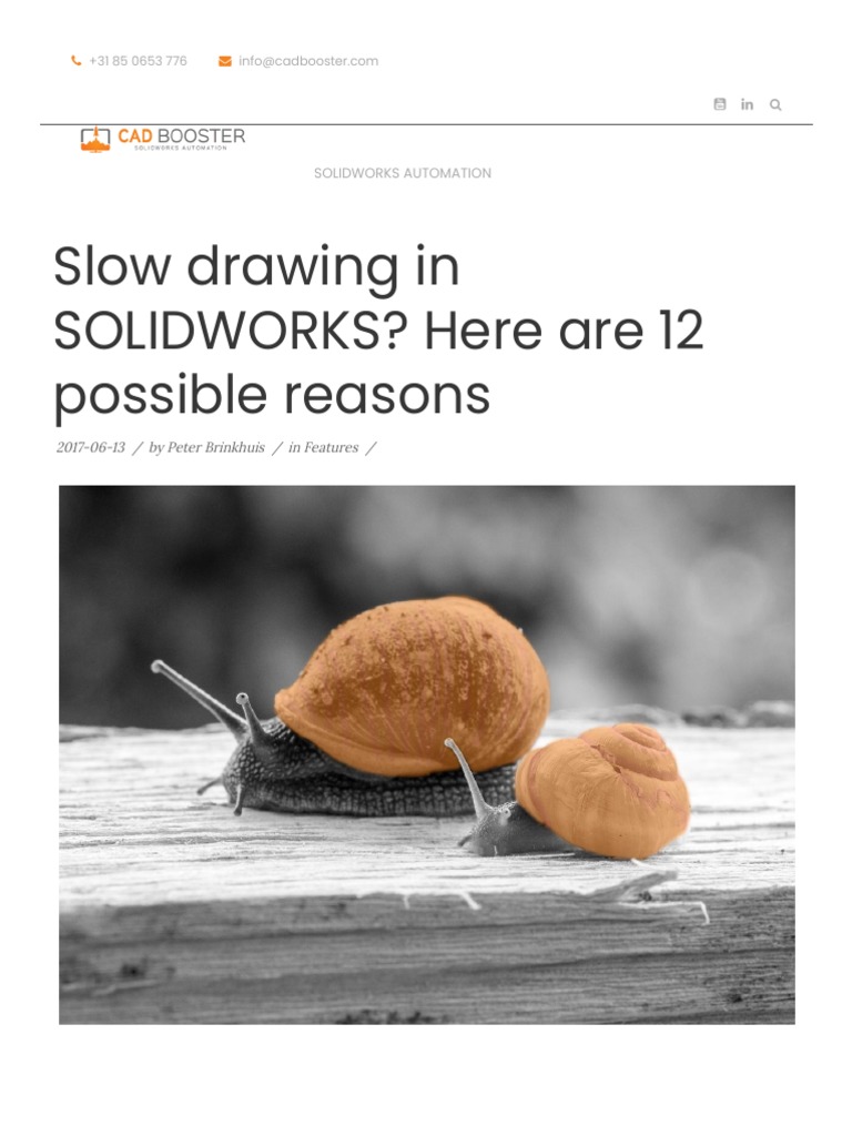 Slow Drawing in SOLIDWORKS - Here Are 12 Possible Reasons | PDF ...
