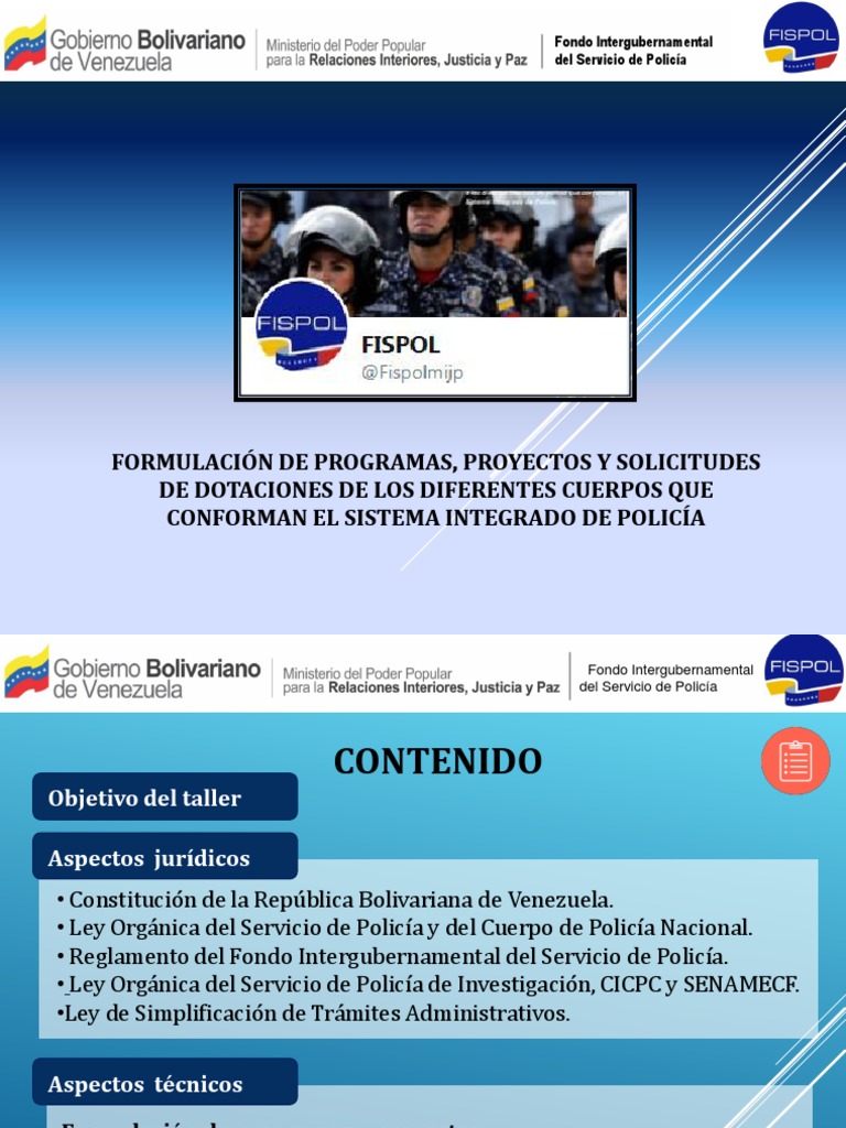 Taller Programas, Proyectos y Dotacion | PDF | Policía | Justicia