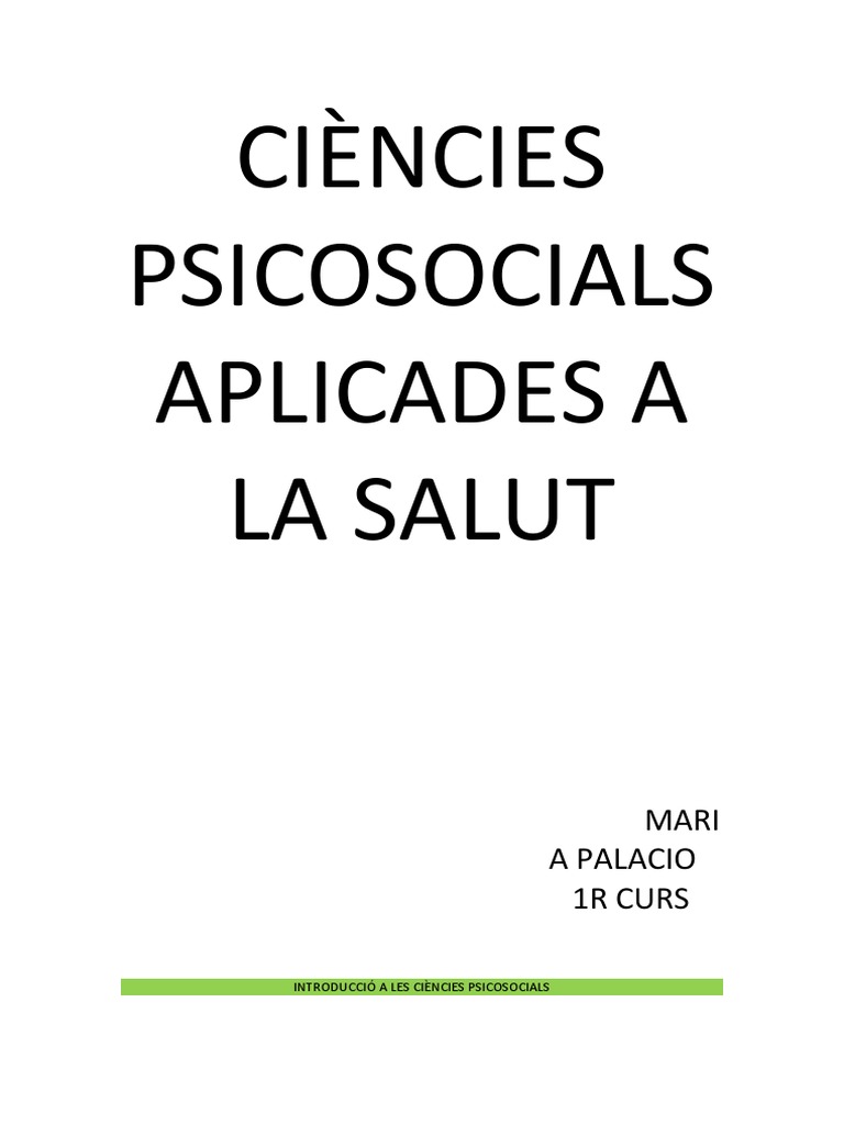 Apunts Psico | PDF