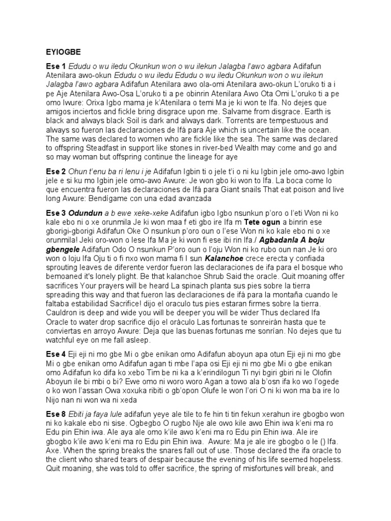 Oju Odu | PDF | Santería | Religious Faiths