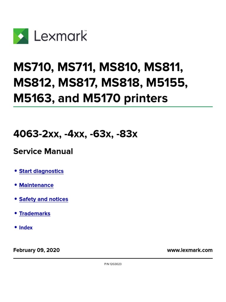 LExmark M5155 | PDF | Printer (Computing) | Implied Warranty