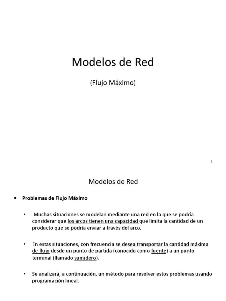 IO Problema de Flujo Ma Ximo PDF | PDF | Programación lineal