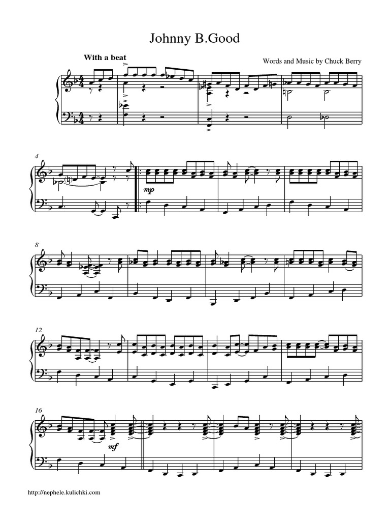 Johnny Be Good Sheet Music | PDF