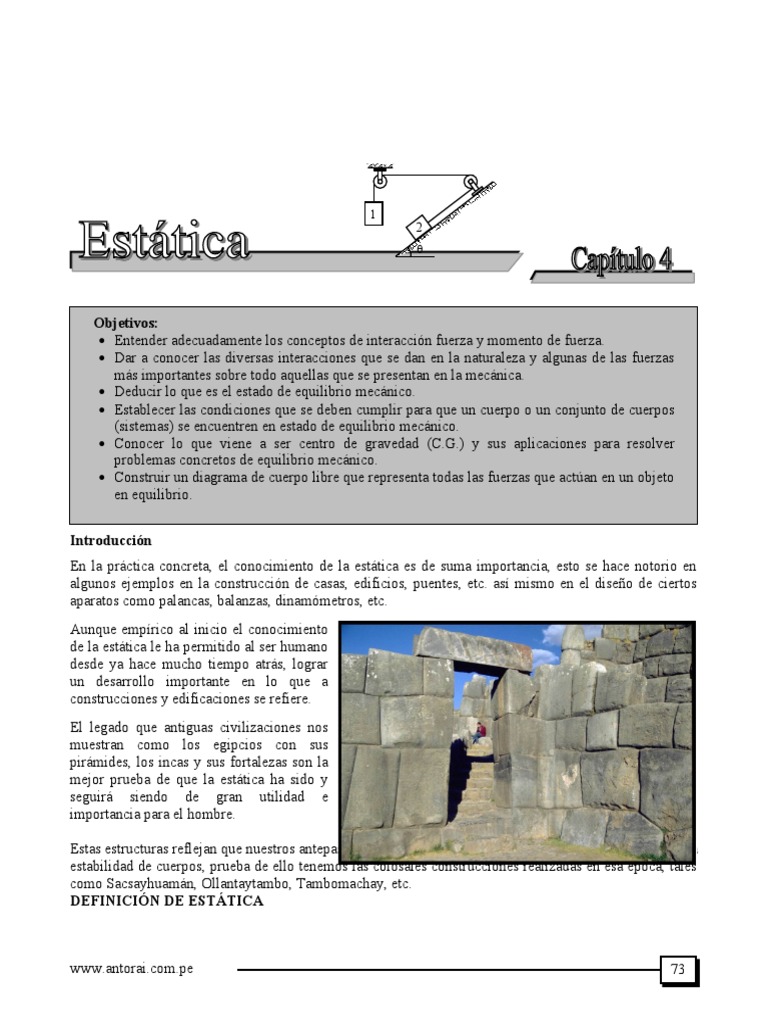 Fisica Cap 04 (Estatica) | Descargar gratis PDF | Fricción | Fuerza