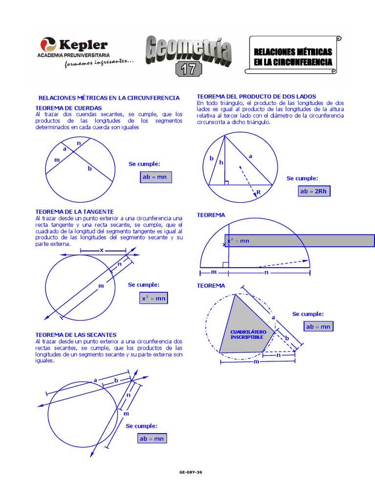 GE-08Y-36 (TP - Relaciones Métricas en La Circunferencia) WB - L3-L5 ...