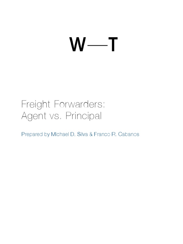 Freight Forwarders: Agent vs. Principal Roles | PDF | Law Of Agency | Cargo