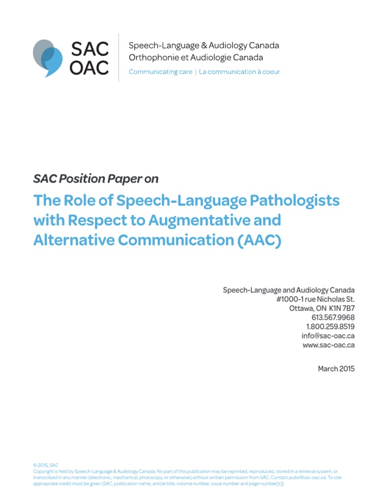 Aac Position-Paper en | PDF | Physical Therapy | Disability