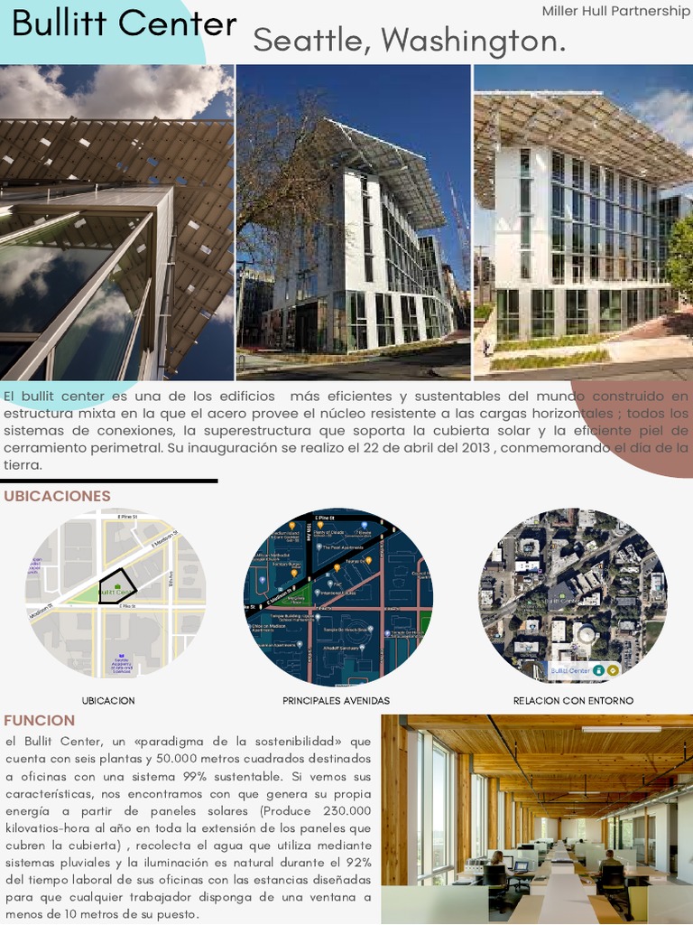 Bullitt Center: Sostenibilidad en Seattle | PDF | Agua | Panel solar