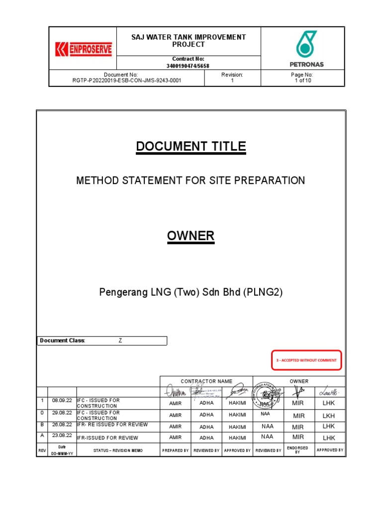 Jms Site Preparation - RGTP p20220019 Esb Con Jms 9243 0001 | PDF | Personal Protective ...