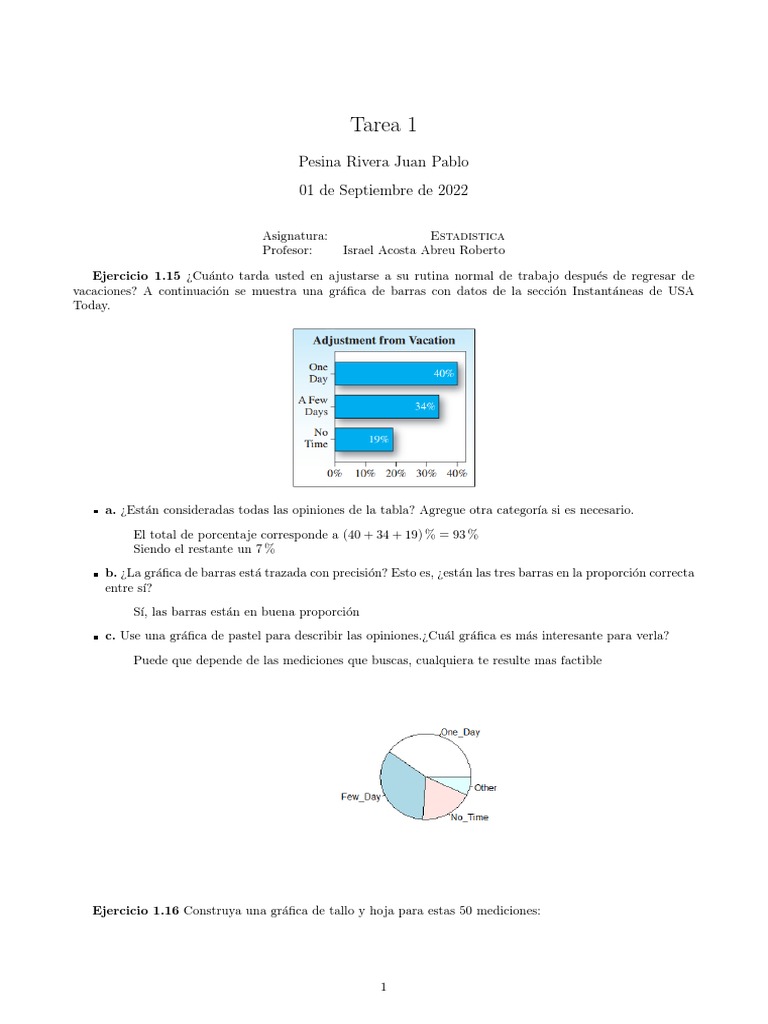 Tarea 1 Estadistica | PDF | Histograma