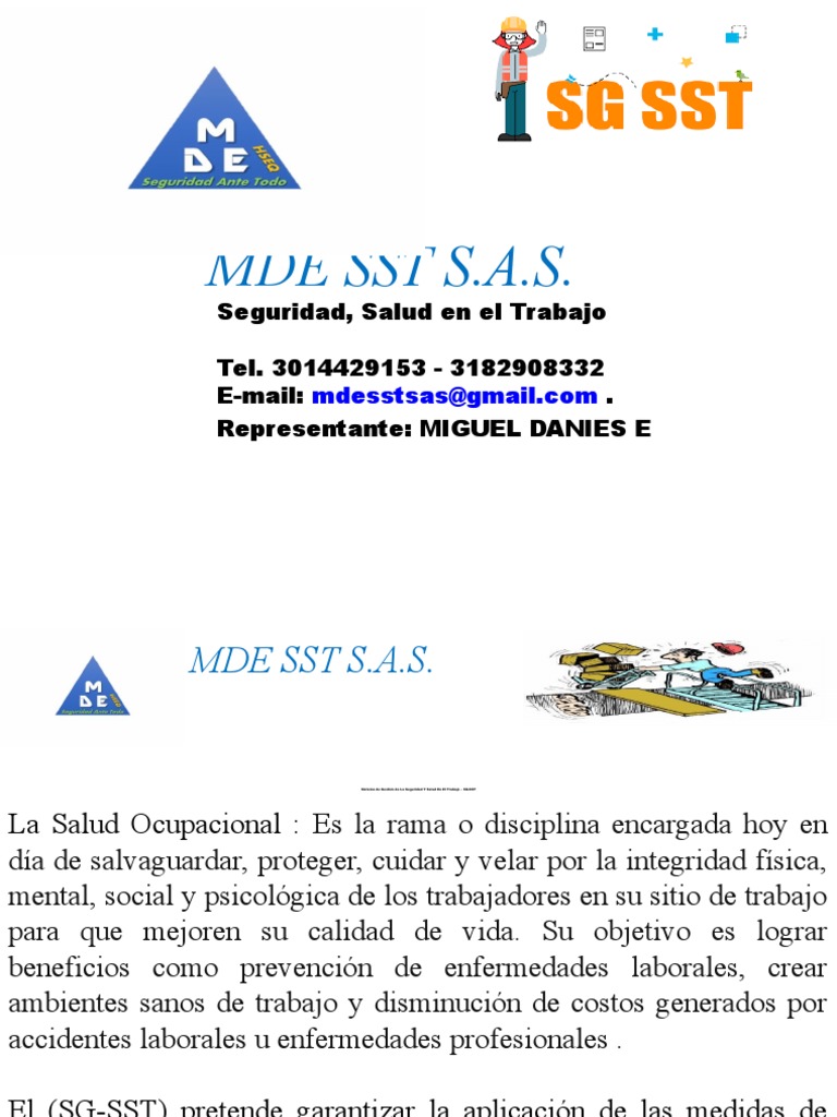 Diapositivas SG - Sst. | PDF | Seguridad y salud ocupacional | Valores