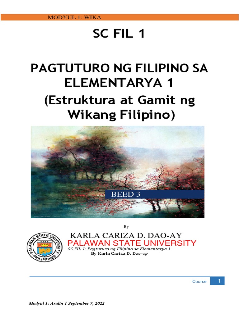 MODULE 1 FIL 1 Edited | PDF