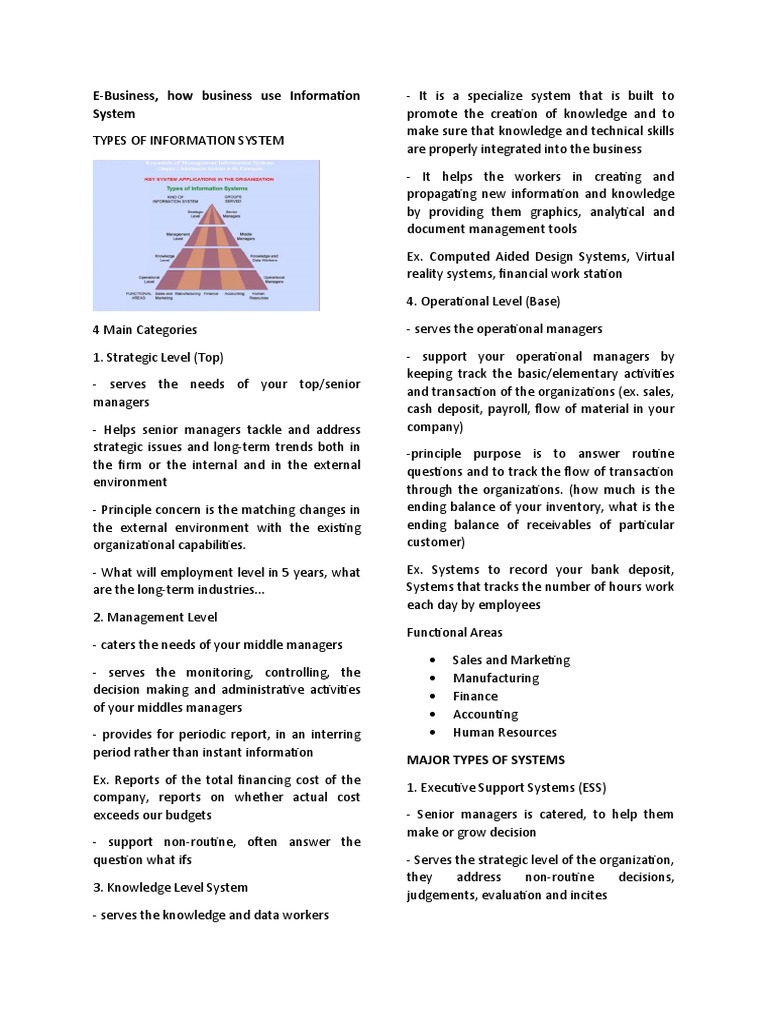 Management Info System Lesson 2 | PDF | System | Information System