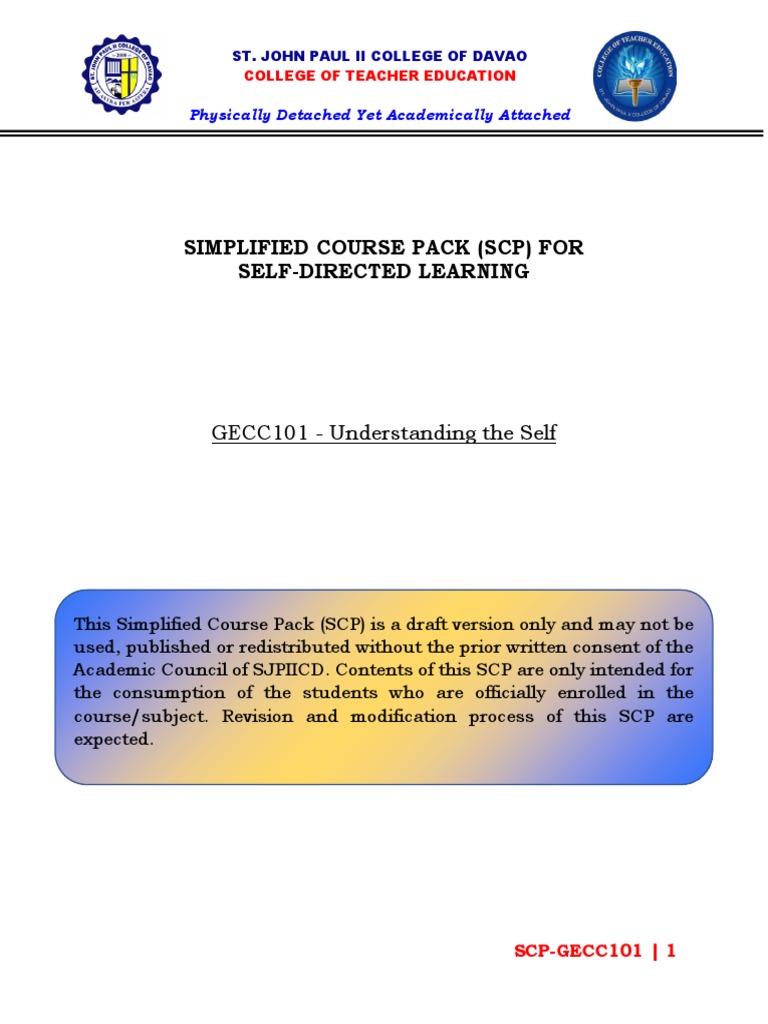SCP Gecc101 | PDF | Id | Self Concept
