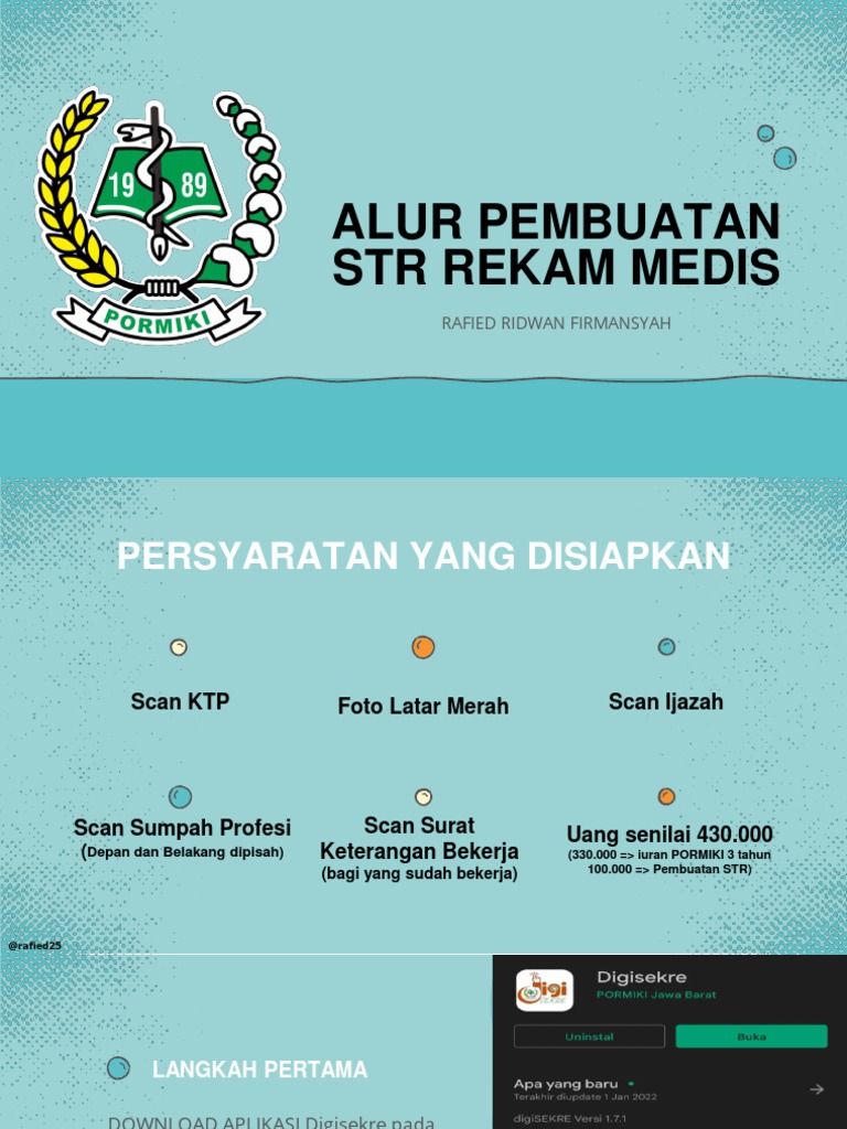 Alur Pembuatan STR Rekam Medis 2022 (Jabar) | PDF