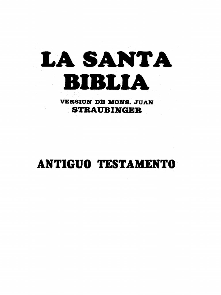 Biblia Straubinger | PDF