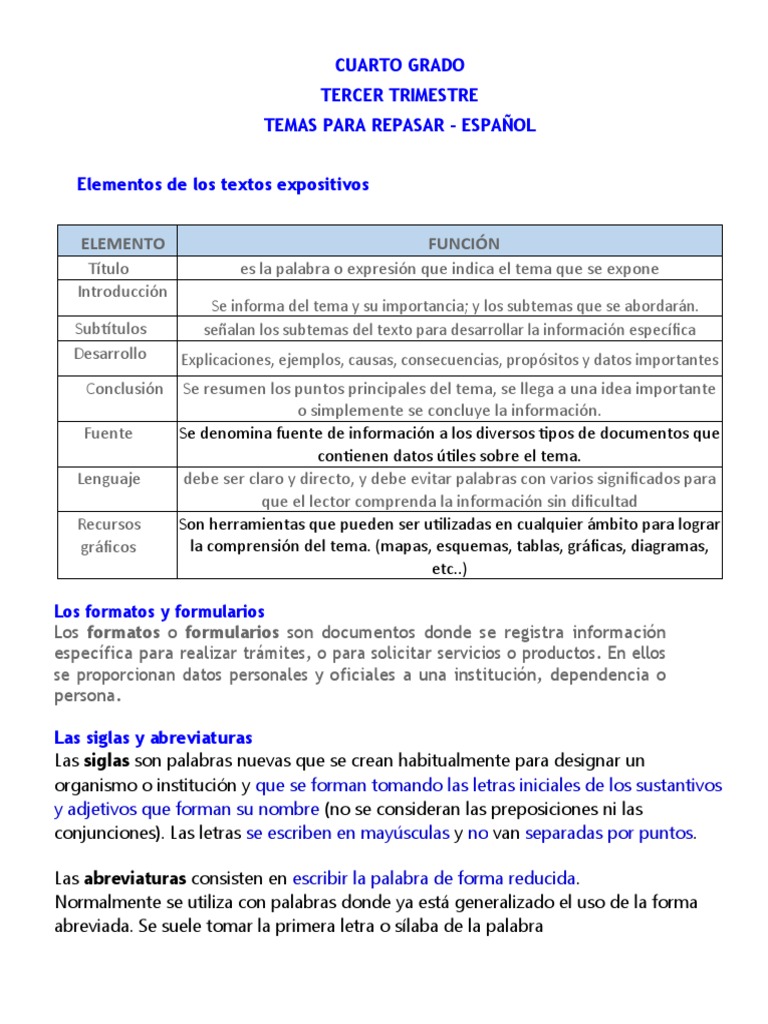 Elementos de Los Textos Expositivos | PDF | Lingüística