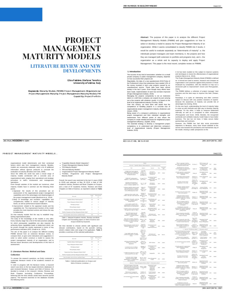 Fabbro y Tonchia 2021 | PDF | Project Management | Business
