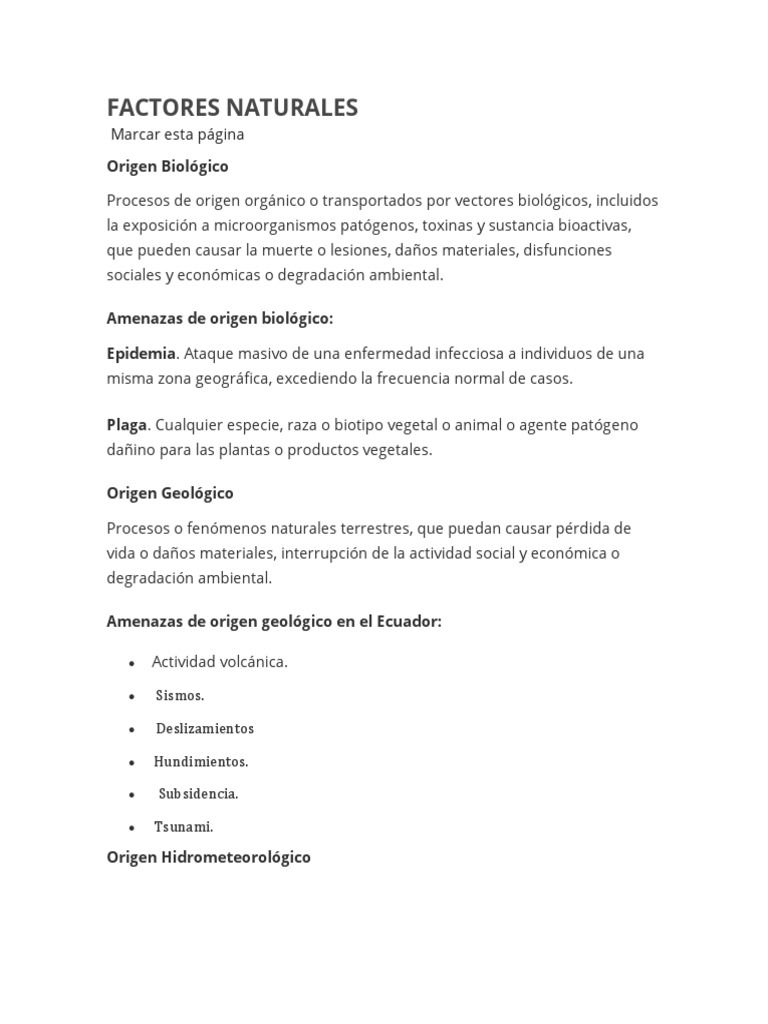 Factores Naturales | PDF | Cambio climático | Ambiente