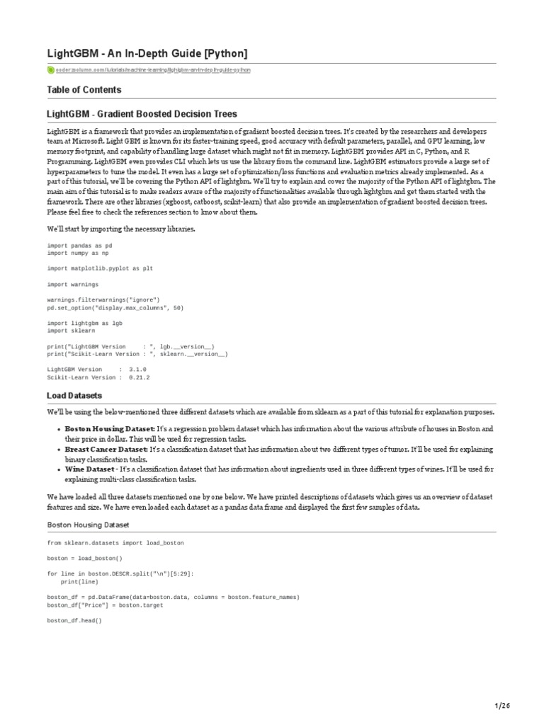 LightGBM - An In-Depth Guide Python | PDF | Statistical Classification ... LightGBM - An In-Depth Guide Python | PDF | Statistical Classification ...