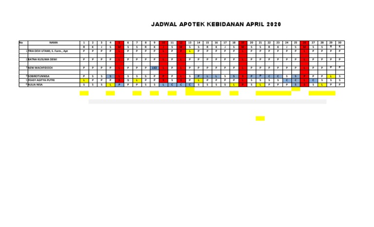 Jadwal KB April | PDF