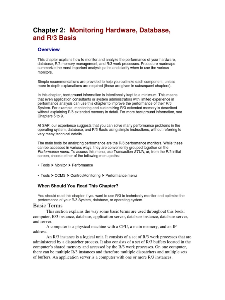 SAP R3 Performance Optimization The Official SAP Guide | PDF | Oracle Database | Databases